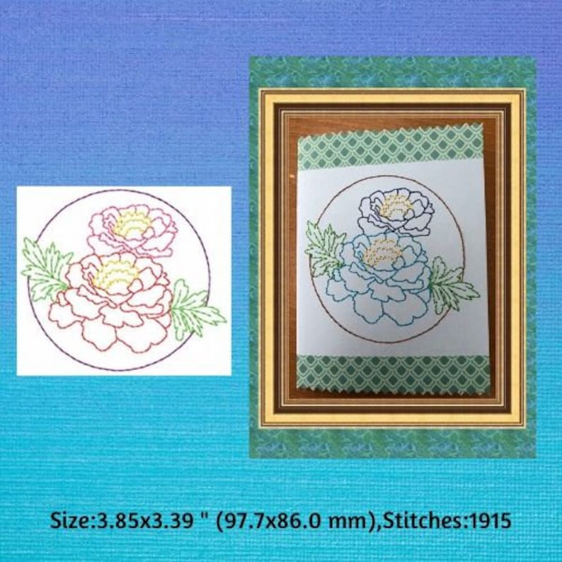 DIY Machine Embroidery Card Design Floral Card Design - Etsy