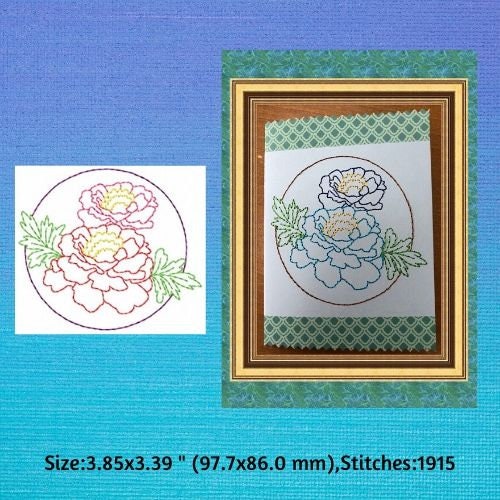 DIY Machine Embroidery Card Design / Floral Card Design / | Etsy