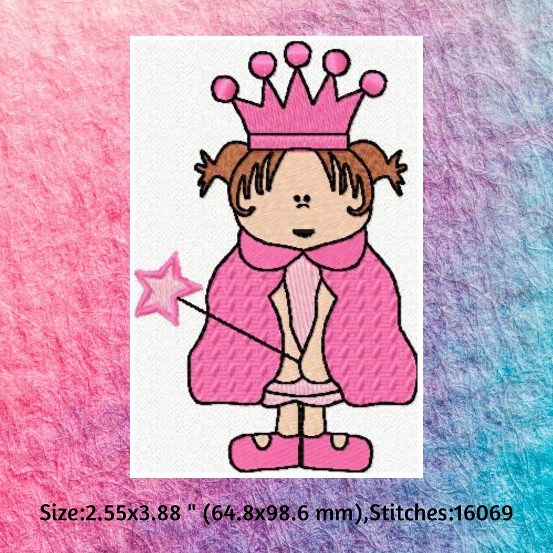 Machine Embroidery, Princess Embroidery Designs, Instant Download ...