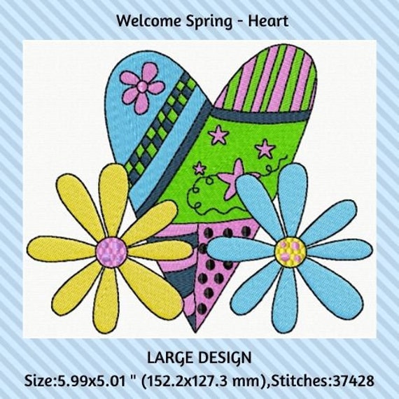 Machine Embroidery / Welcome Spring Embroidery Designs / - Etsy