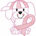 Pink Ribbon Puppy Embroidery Machine Design, Instant Download, Breast ...