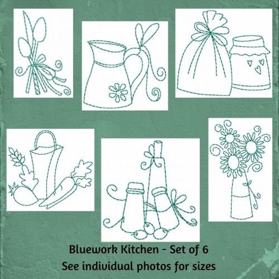 DIY Machine Embroidery Card Design, Kitchen Embroidery Design, Card ...