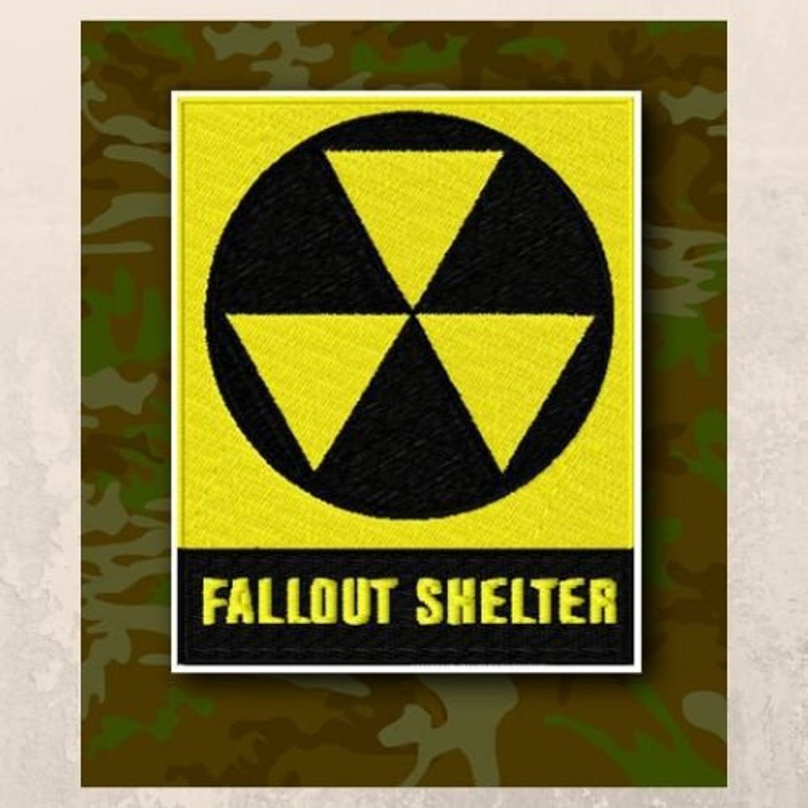 Retro Machine Embroidery, Vintage Fallout Shelter Embroidery Design ...