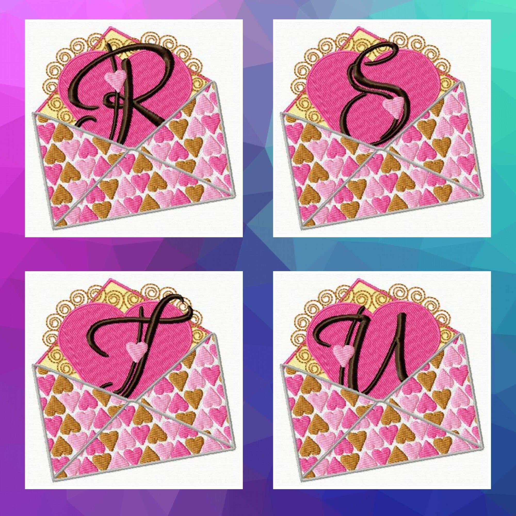 Applique Machine Embroidery, Love Spell Alphabet Embroidery Designs ...