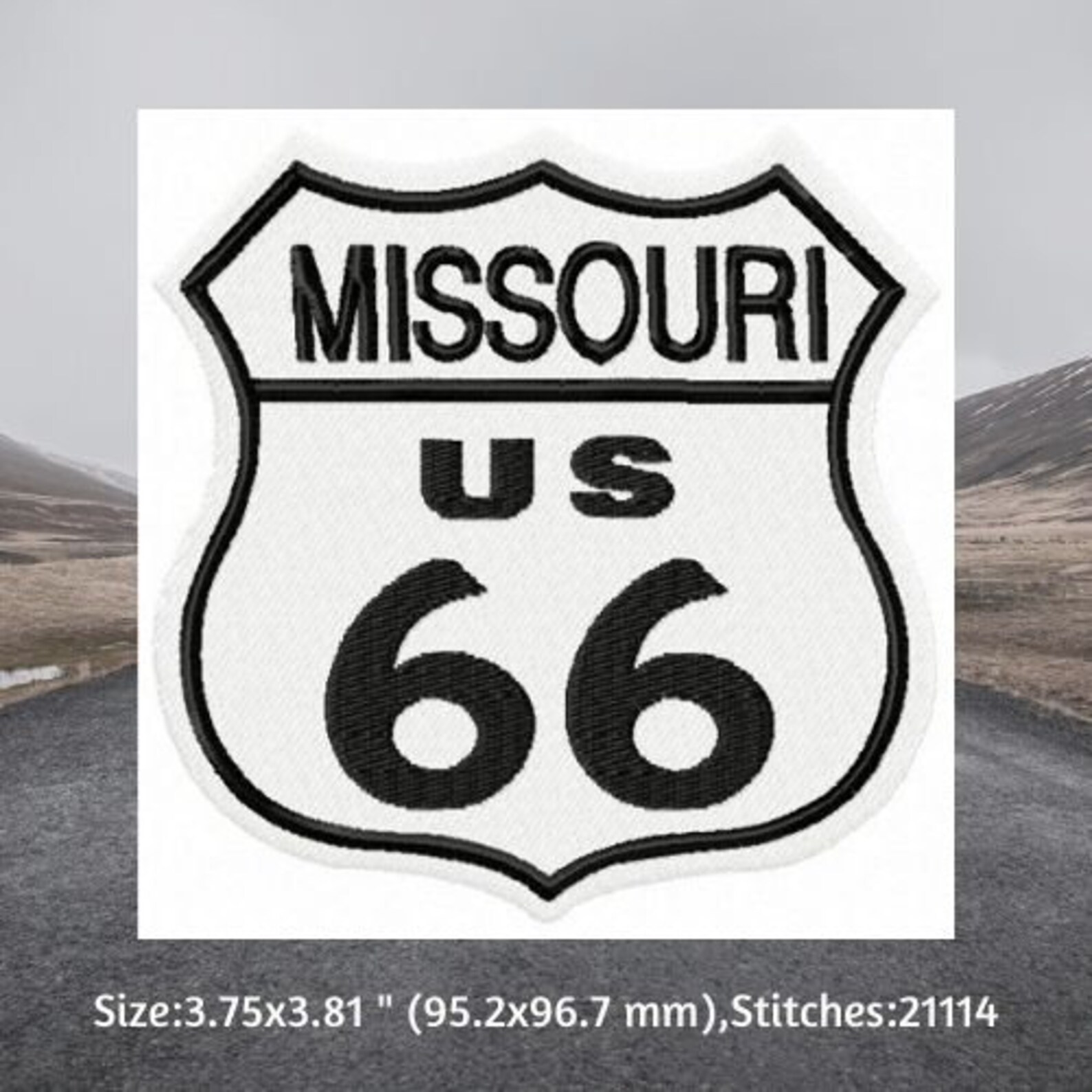 Digital Machine Embroidery Route 66 State Signs the Mother - Etsy