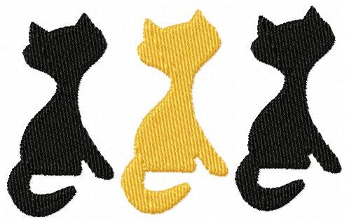 Retro Machine Embroidery / 50s Retro Cat Border Pattern | Etsy