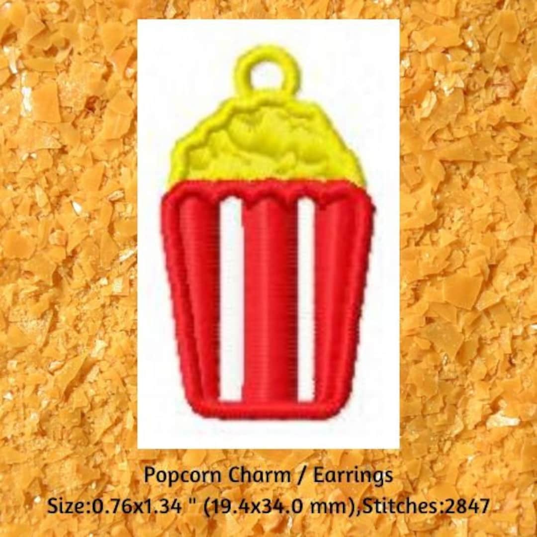 In the Hoop Machine Embroidery, Free Standing Lace Popcorn Charm ...