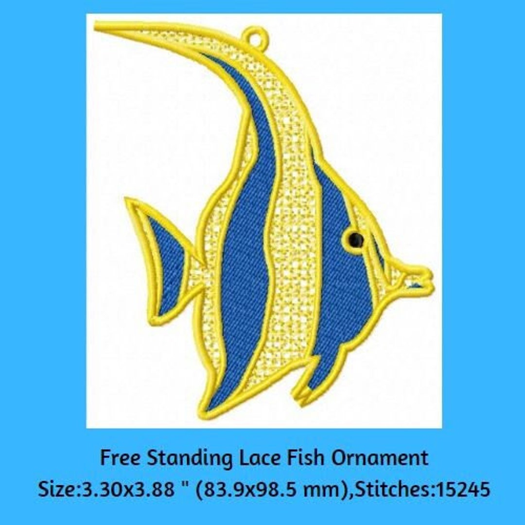 Machine Embroidery, FSL Fish Embroidery Designs, Instant Download ...