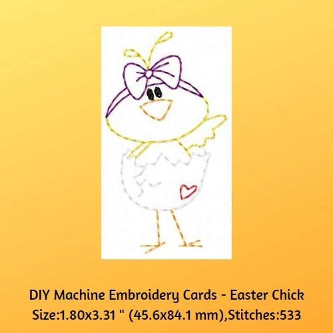 DIY Machine Embroidery Card Design, Easter Egg Embroidery Design ...