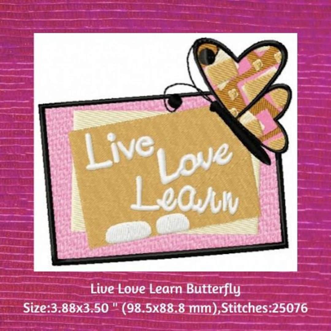 Machine Embroidery, Live Love Learn Chalkboard, Embroidery Ideas for ...