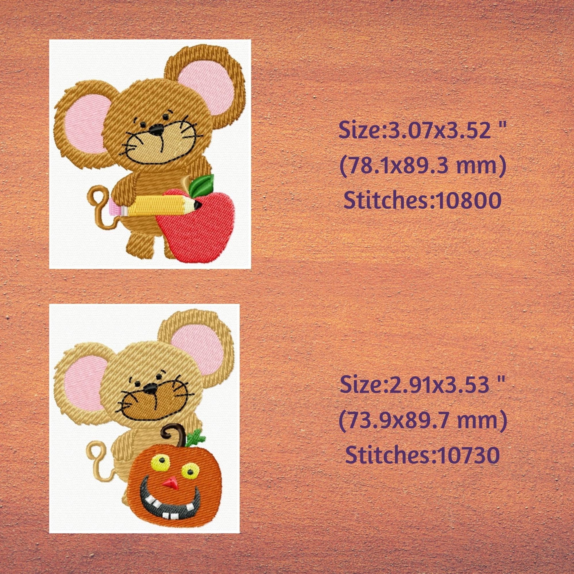 Machine Embroidery Mouse of the Month Embroidery Designs - Etsy