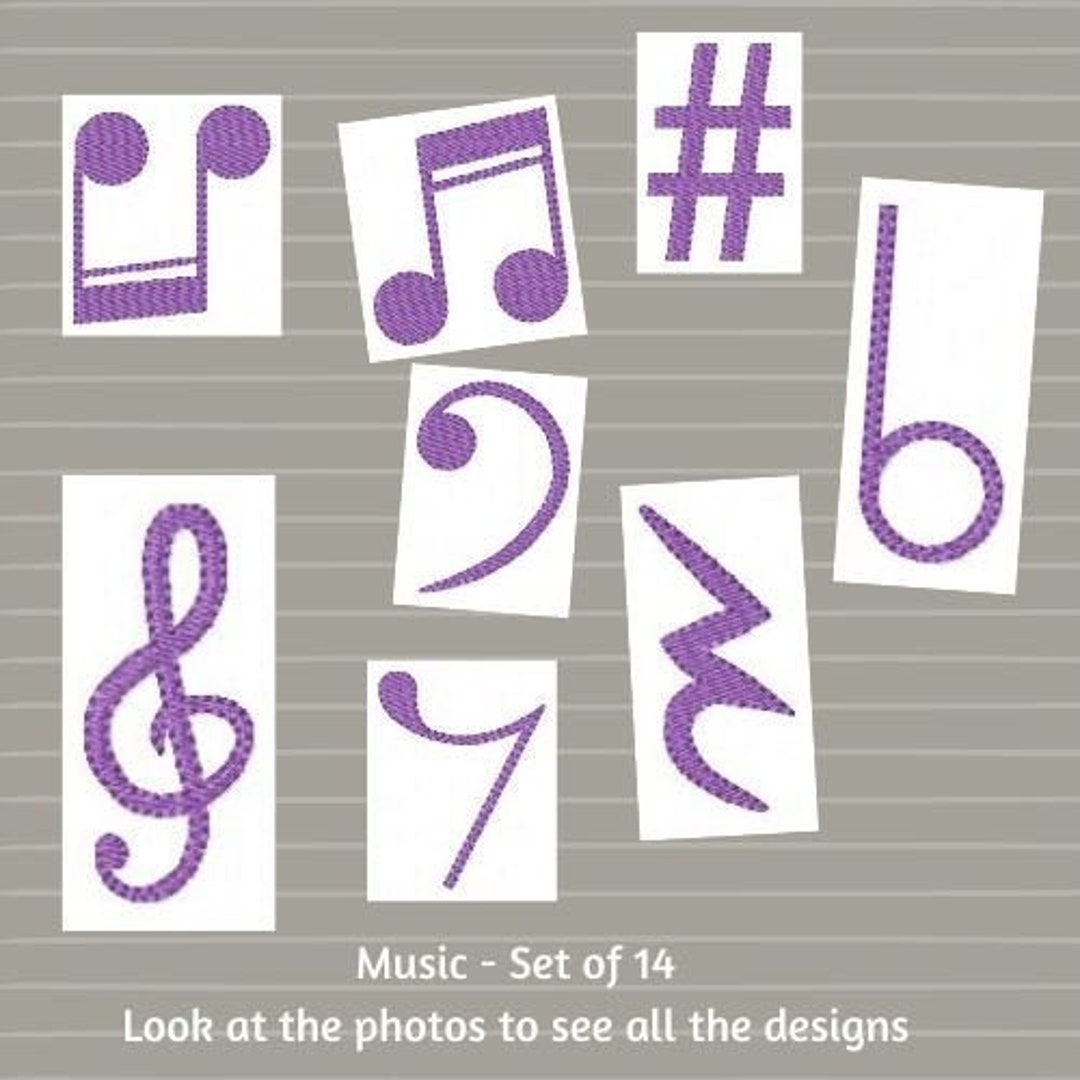 Machine Embroidery Designs, Musical Notes, Embroidery Designs for ...