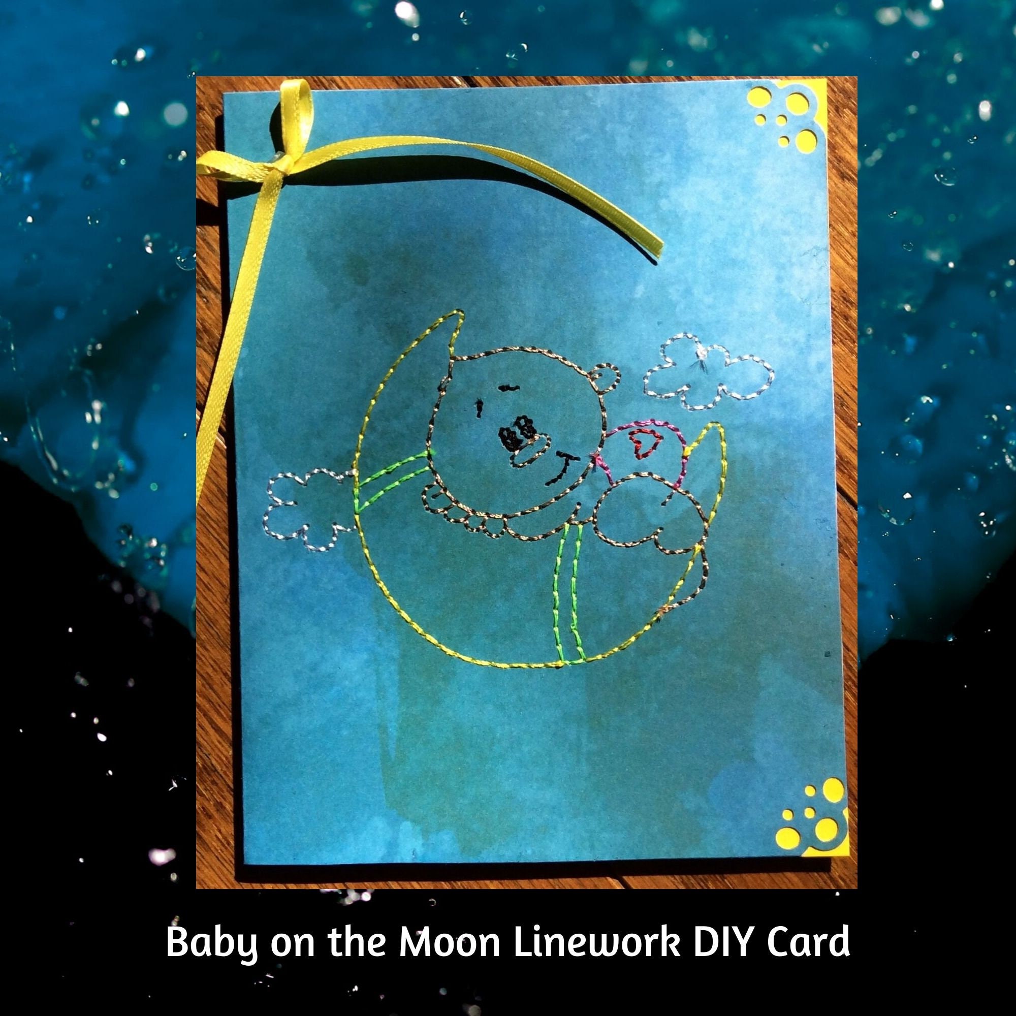 DIY Machine Embroidery Card Design, Baby Card Embroidery Design ...