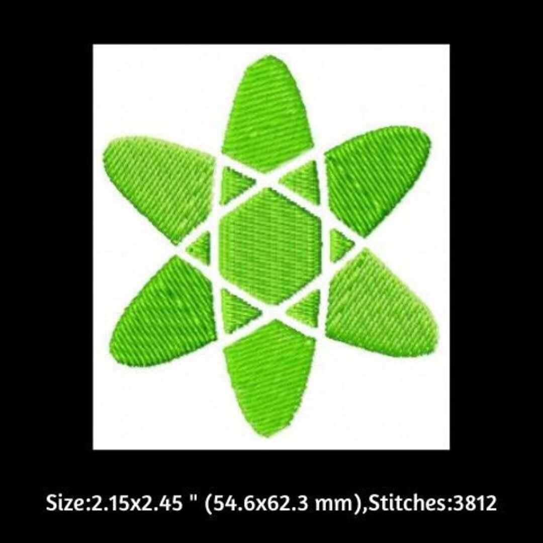 Retro Machine Embroidery, Atom Embroidery Design, 1960's Vintage ...