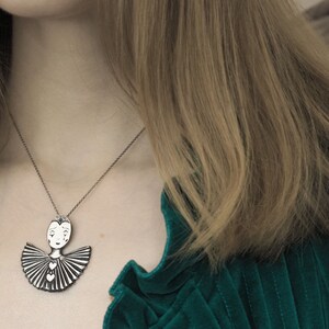 Pierrot Sterling Silver Necklace. Sad Clown Pendant. Handcrafted ...
