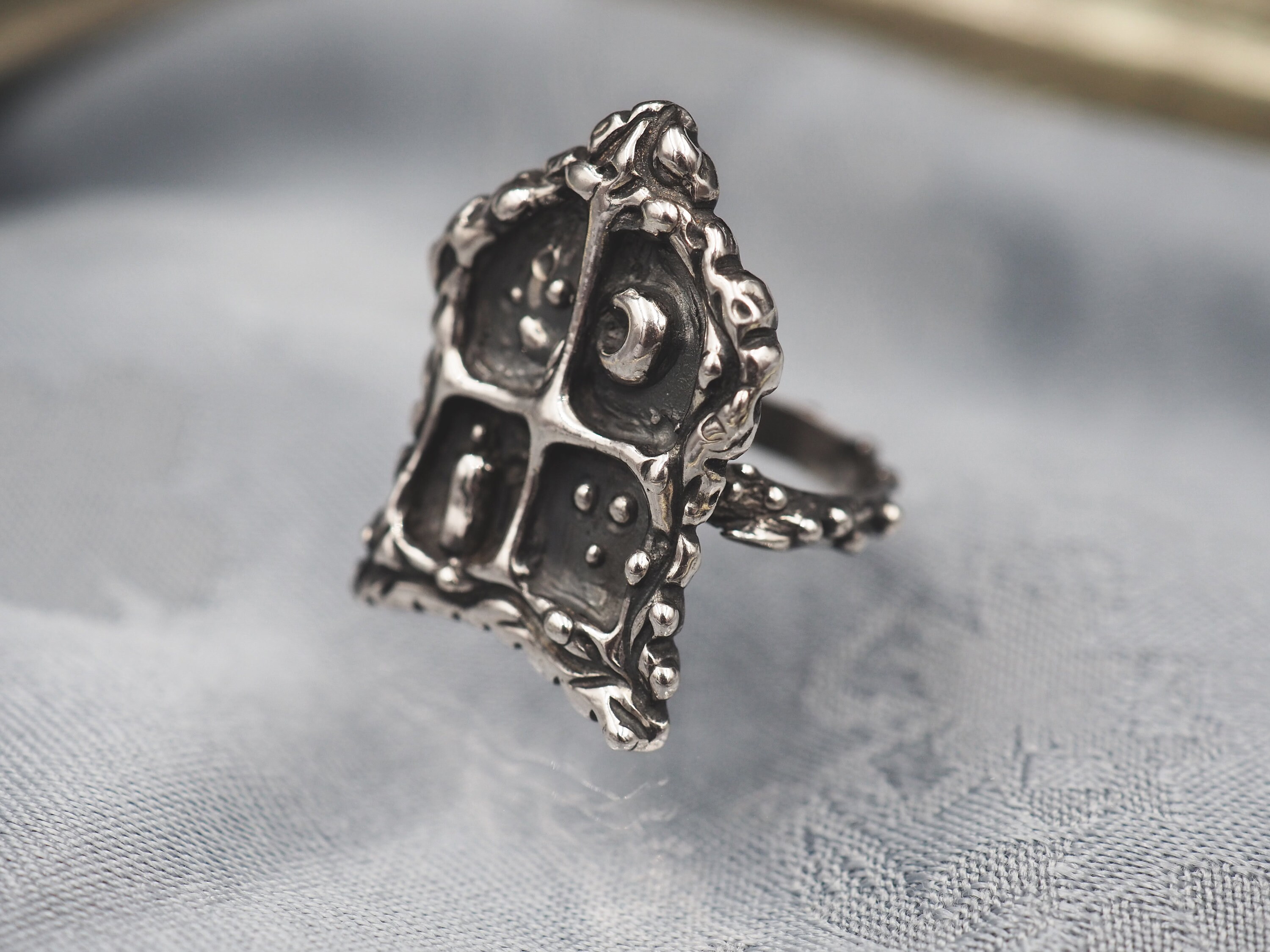 Magic window sterling silver ring handmade victorian inspired | Etsy