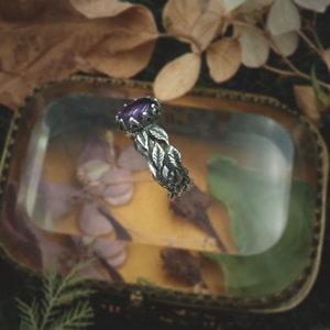 Leafy Garden Sterling Silver Botanical Ring, Autumn Nature Inspired ...