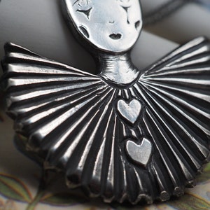 Pierrot Sterling Silver Necklace. Sad Clown Pendant. Handcrafted ...