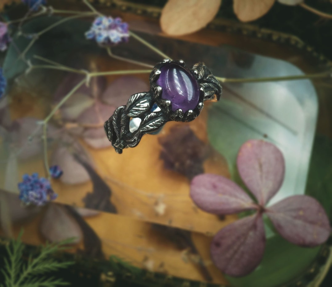 Leafy Garden Sterling Silver Botanical Ring, Autumn Nature Inspired ...