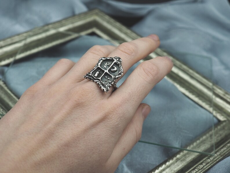 Magic Window Sterling Silver Ring Handmade Victorian Inspired - Etsy