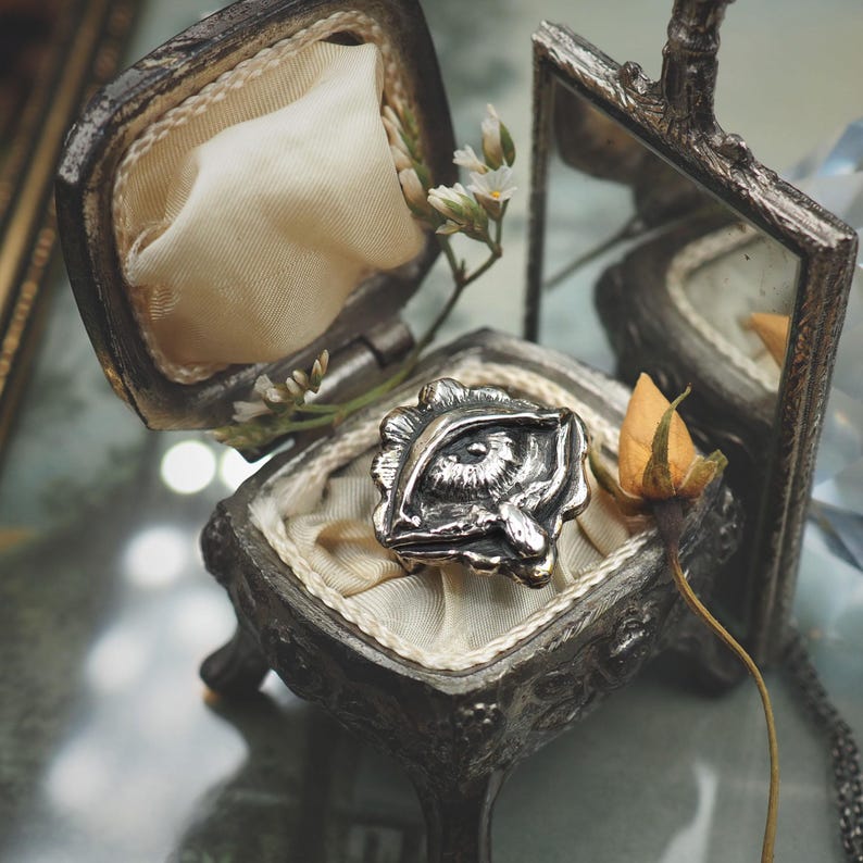 Crying Eye Ring, Sterling Silver Victorian Style Lovers Eye Jewelry ...