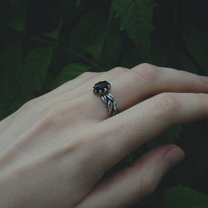 Leafy Garden Sterling Silver Botanical Ring, Autumn Nature Inspired ...