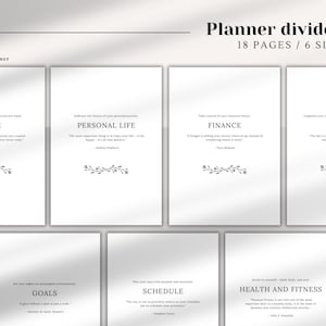PRINTABLE Planner, Dashboard Set, Planner Dividers,a5, Half Letter ...