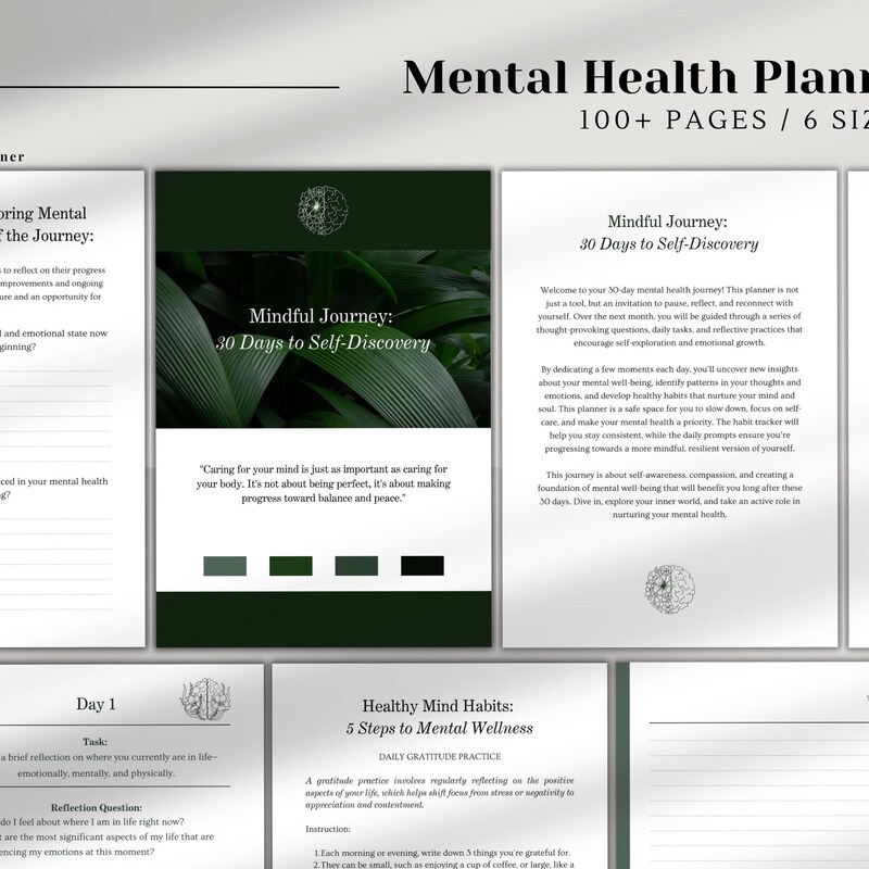 Mental Health Planner - Etsy