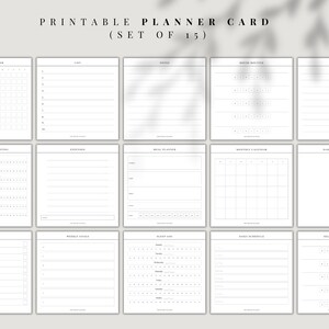 Printable Planner Cards, Planner Cards, Journal Cards, Stationary Cards ...