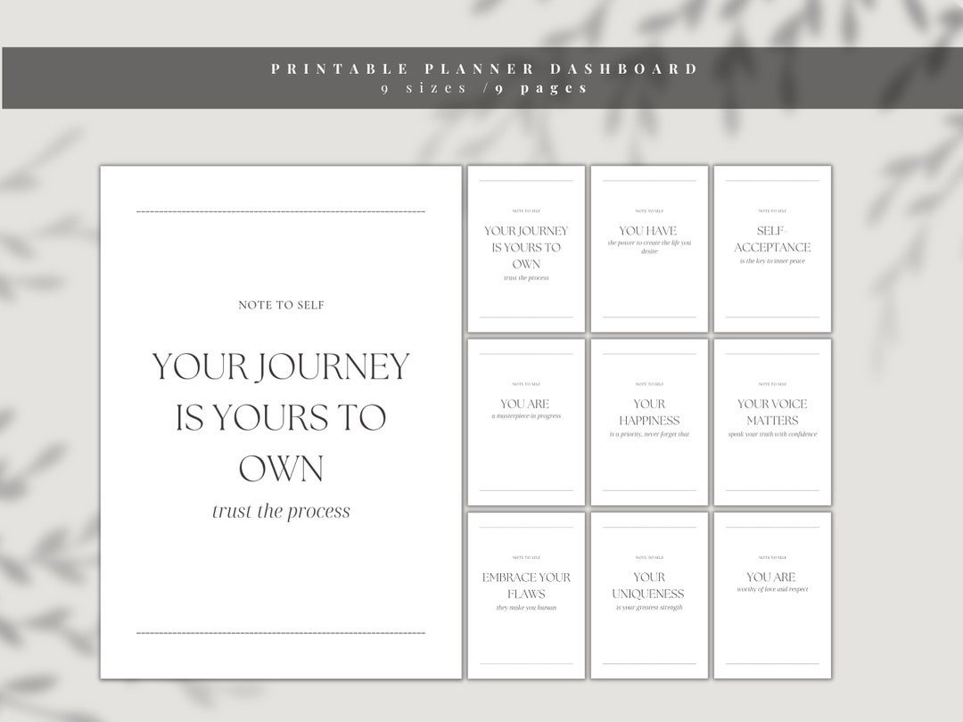 Minimal Planner Dashboard, Printable Dashboard, Printable Dashboard ...