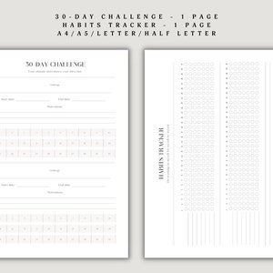 Habit Tracker Printable, Monthly Tracker, Tracker Template, Routine ...