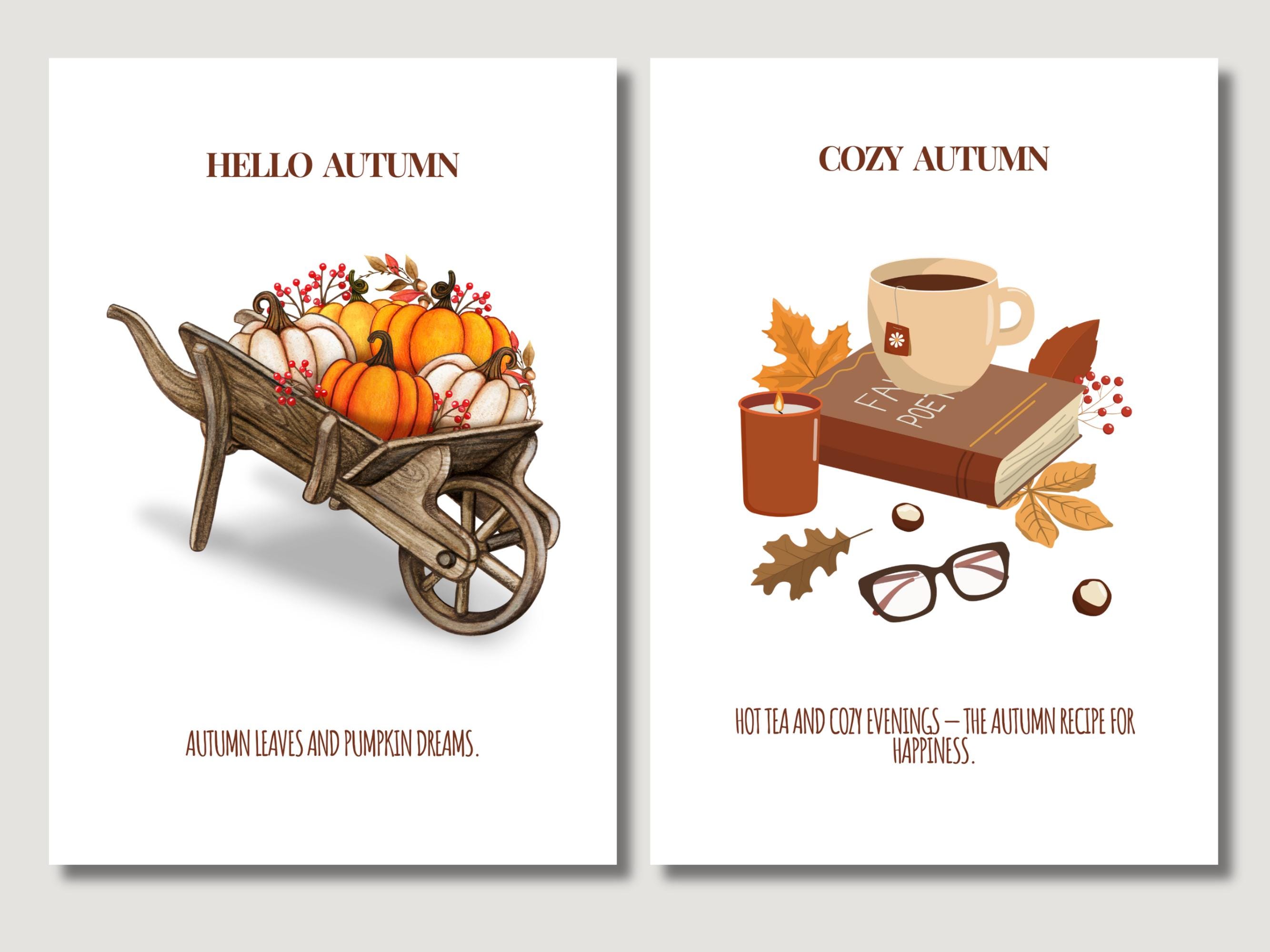 Autumn Dashboard Set, Autumn Planner Dividers - A5, Half Letter ...