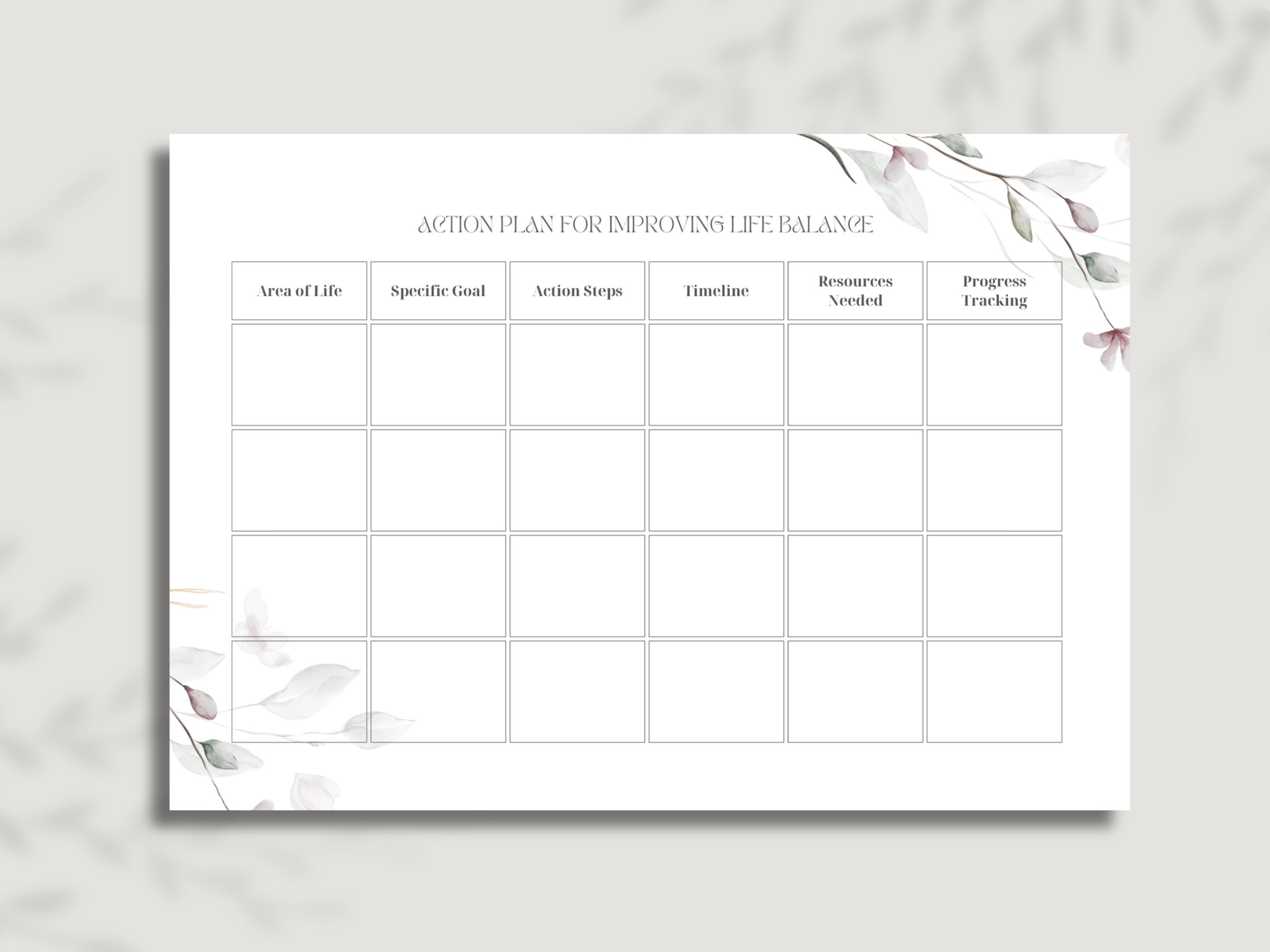 Life Balance Planner Printable, Aesthetic Organizer (A5, Half Letter ...