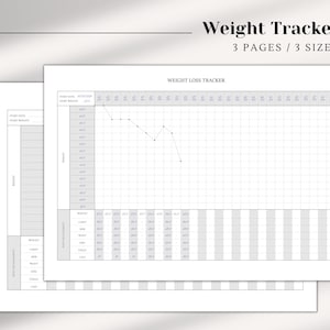 Printable Weight Tracker, Weight Log Template, Weight Loss Planner ...