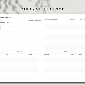 Finance Planner, Budget Planner Templates, Financial Savings Tracker ...