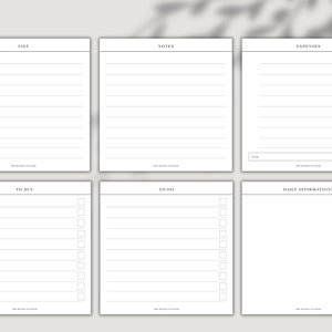 Printable Planner Cards, Planner Cards, Journal Cards, Stationary Cards ...