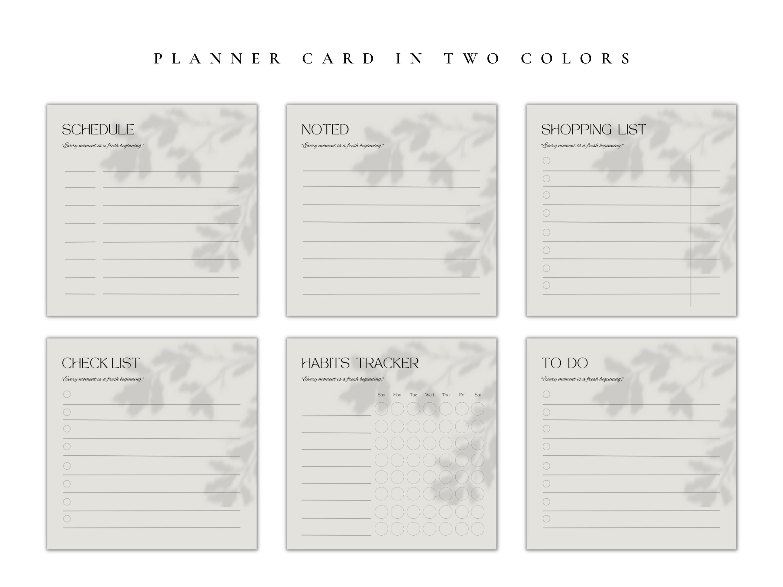 Printable Planner Cards | Planner Cards | Journal Cards | Stationary ...