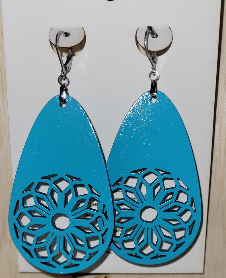 Laser Cut Wood Earrings. - Etsy