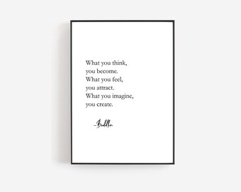 Think Positive Print - Etsy