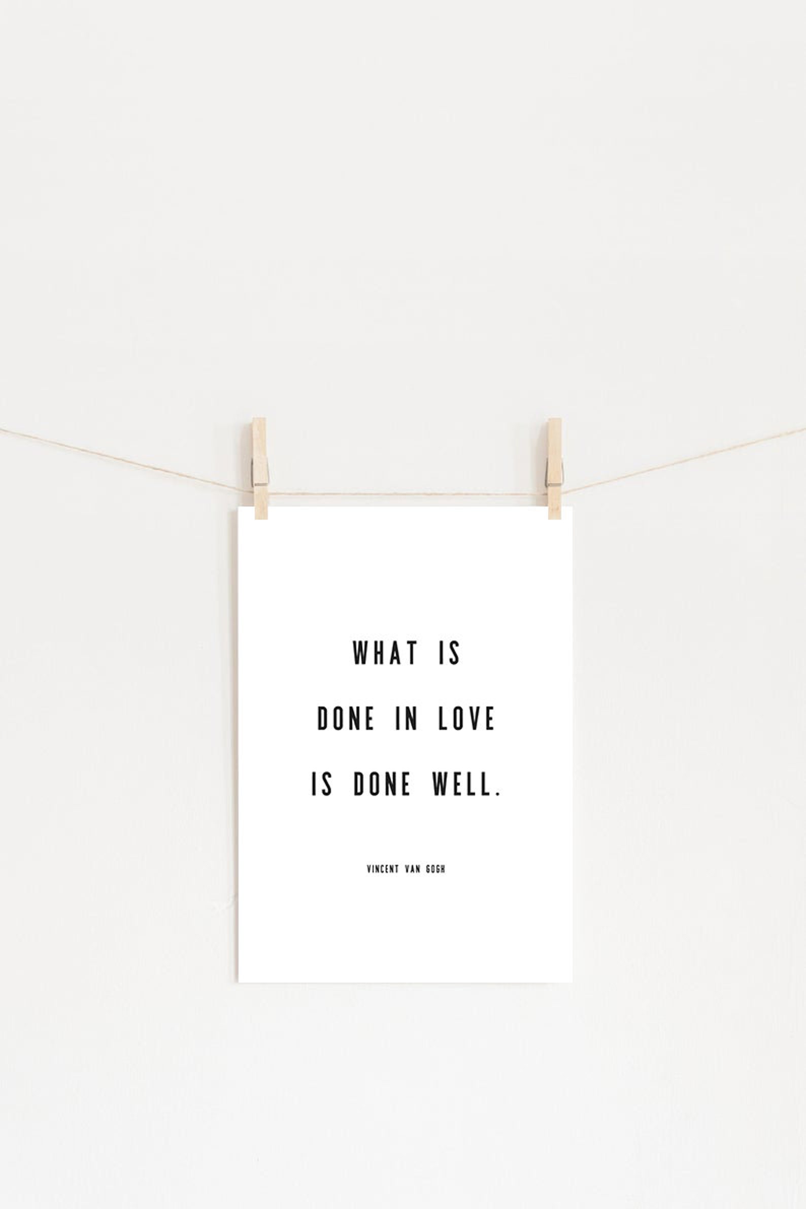 What is Done in Love is Done Well Inspirational Poster Wall - Etsy