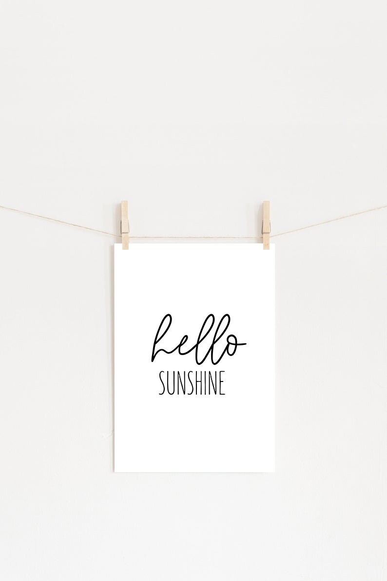 Hello Sunshine Printable Quote Printable Wall Art - Etsy