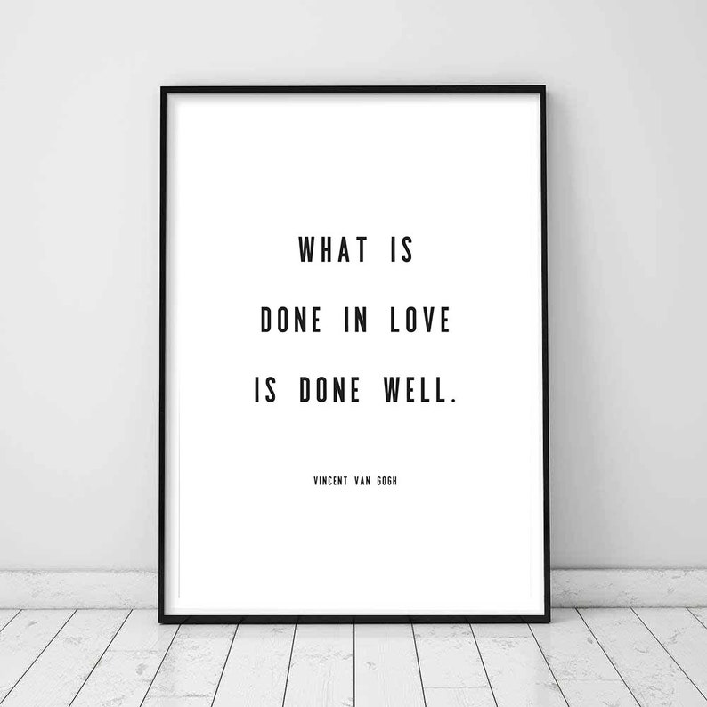 What is Done in Love is Done Well Inspirational Poster Wall - Etsy