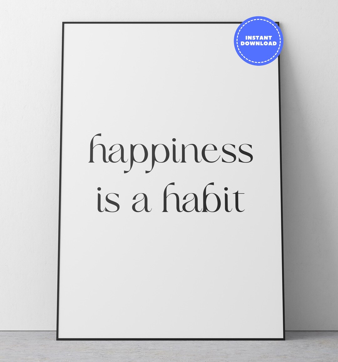Minimalist Positive Quote Printable Wall Art - Black and White Modern ...