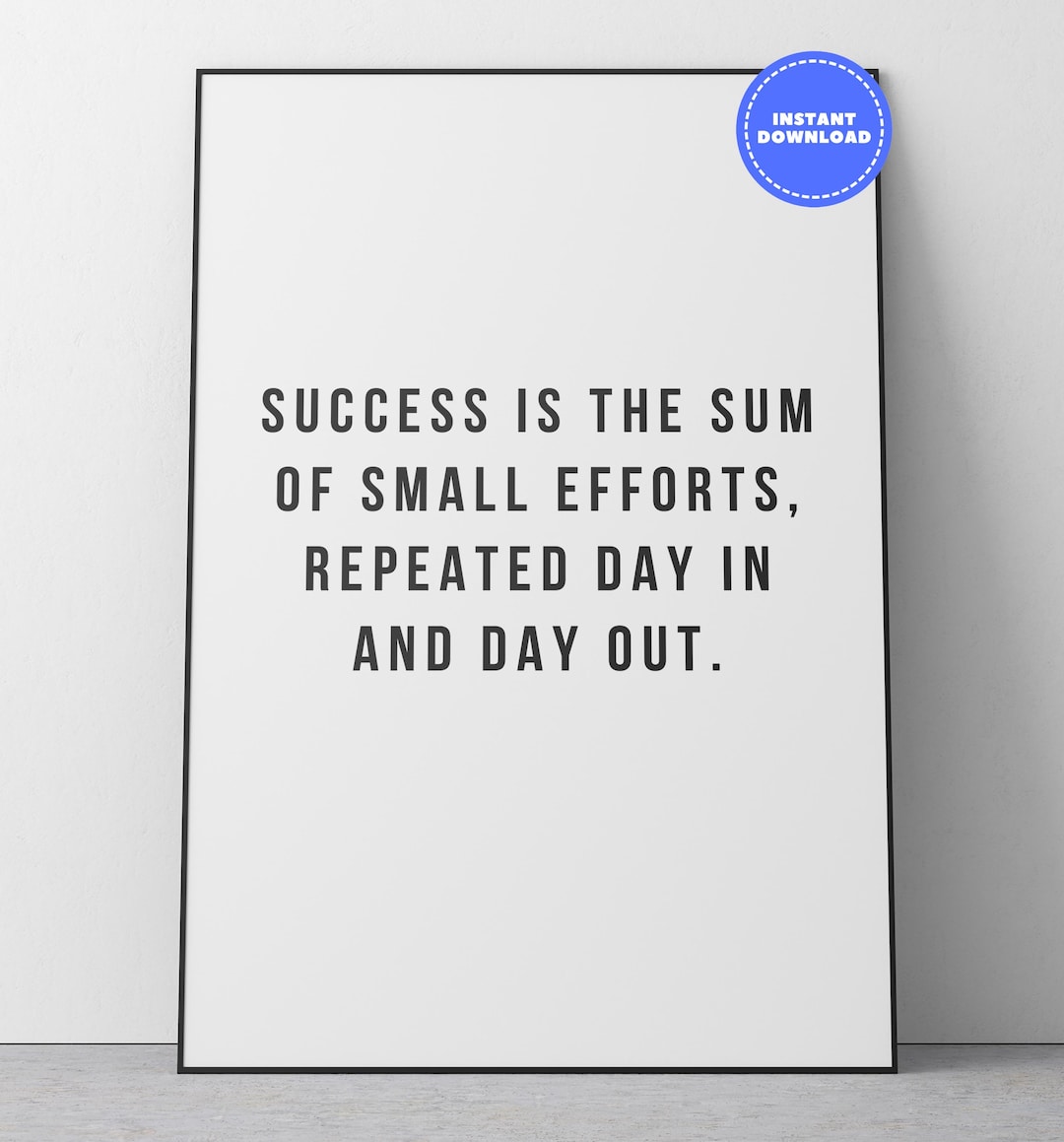 Success Quote Printable Wall Art, Motivational Home and Office Decor ...