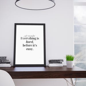 Overcoming Challenges Printable Art | Motivation to Keep Going Through ...