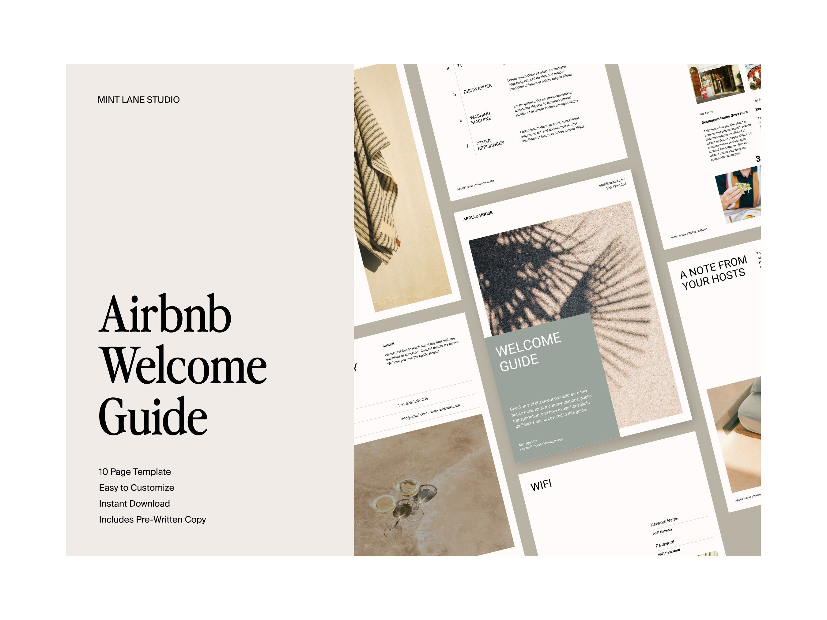 Welcome Book Template Canva Template Airbnb Host Guide Welcome Book ...