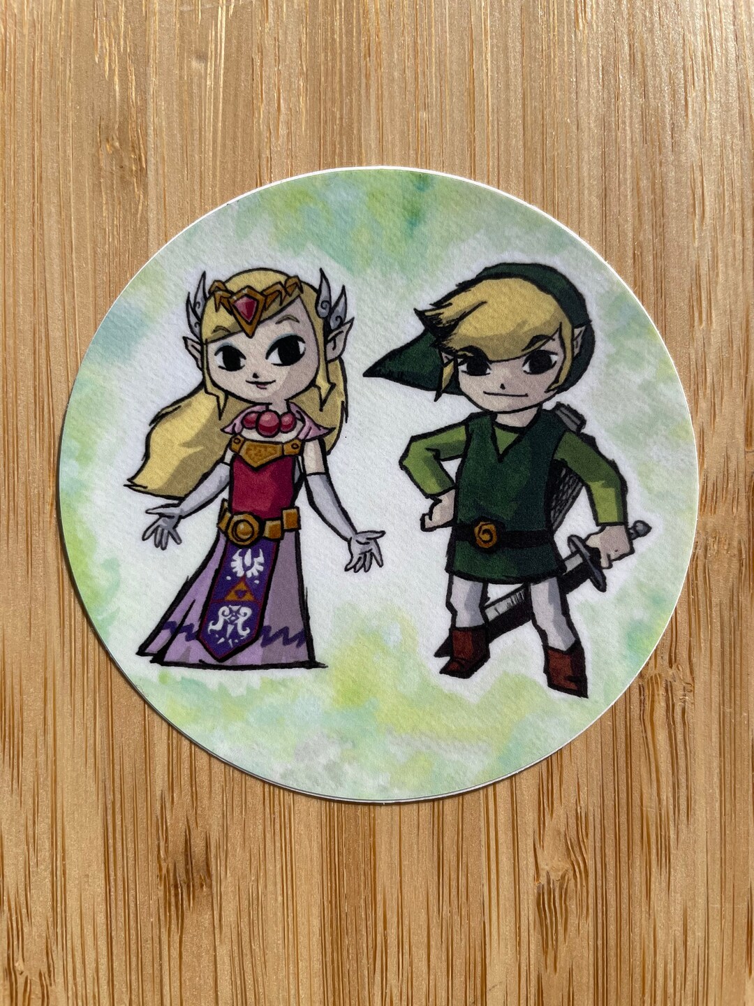Circle Zelda and Link Stickers (size 3 X 3 Inches) - Etsy