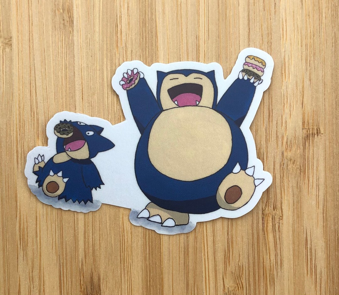 Die Cut Snorlax and Munchlax Snack Time Stickers (size 3” X 2”) - Etsy