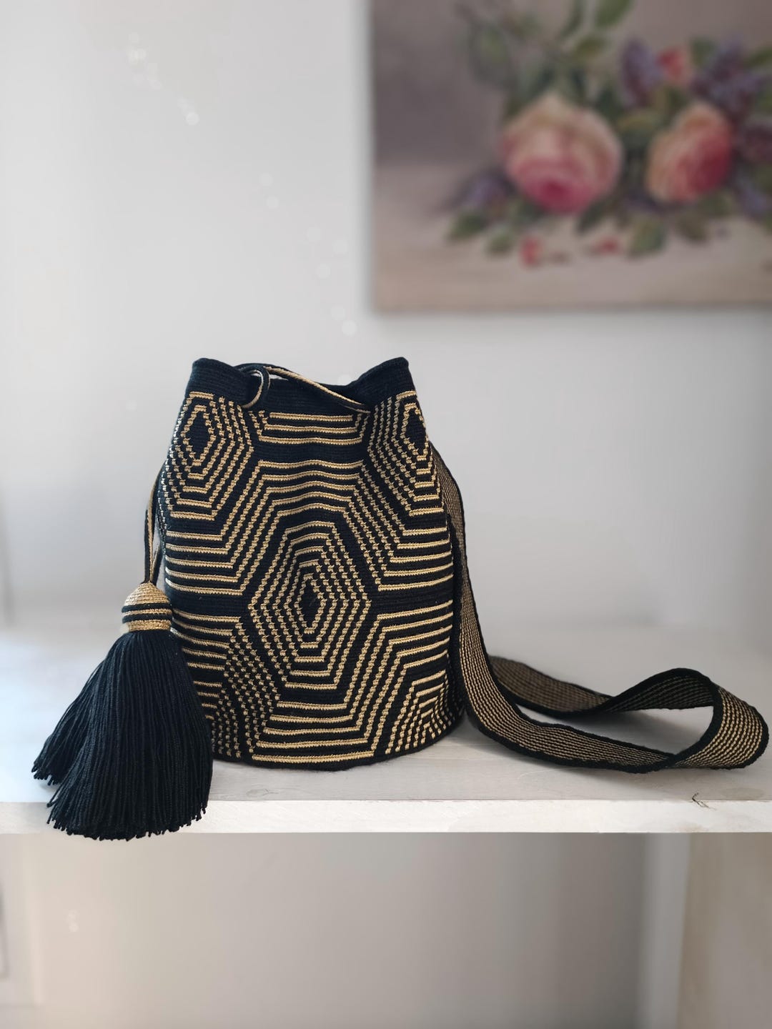 Wayuu Bag - Handmade Single Thread Design - Authentic Boho Colombian ...