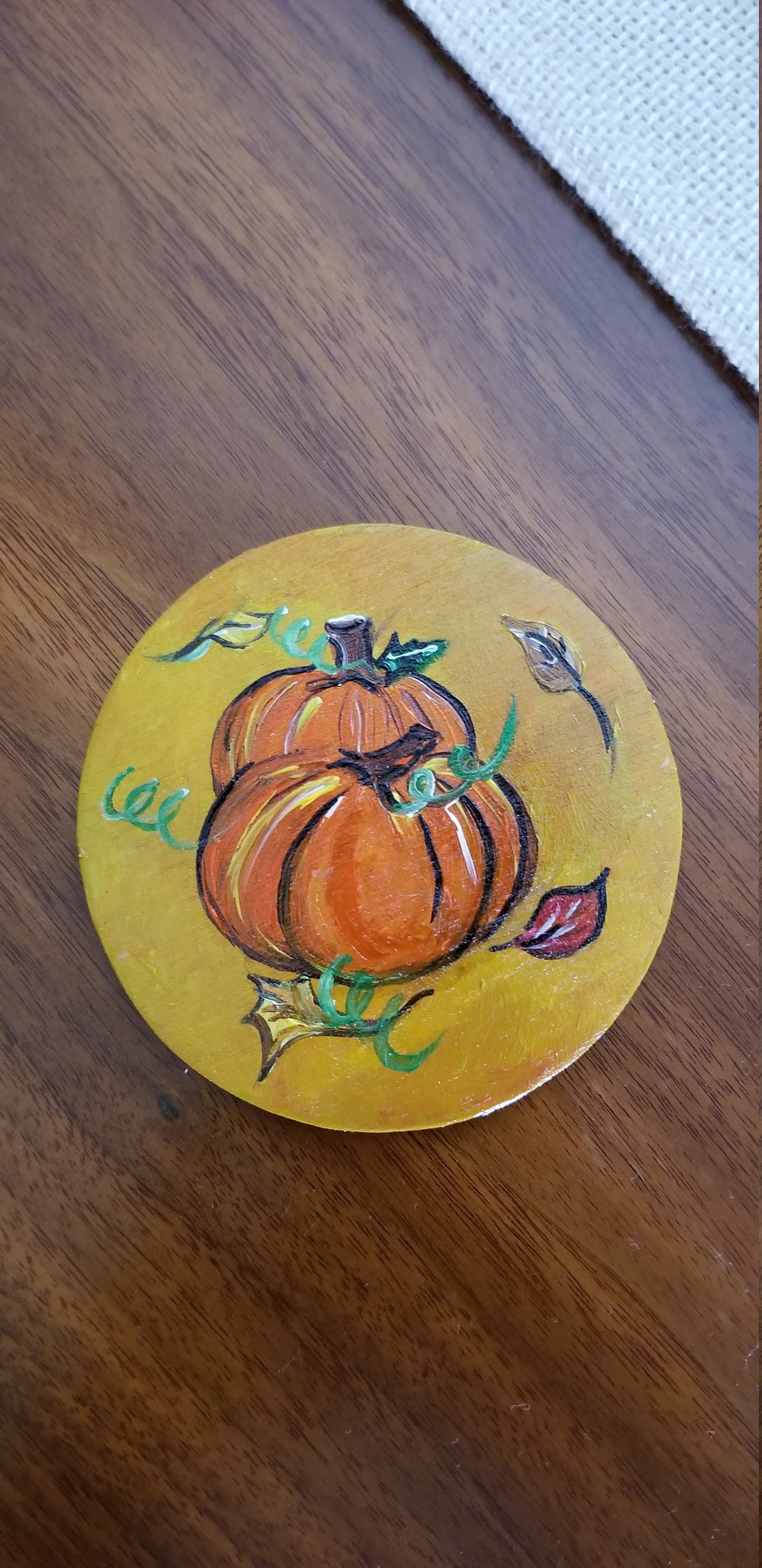 Fall Themed coasters Hand painted wood coasters Acrylic - Etsy.de